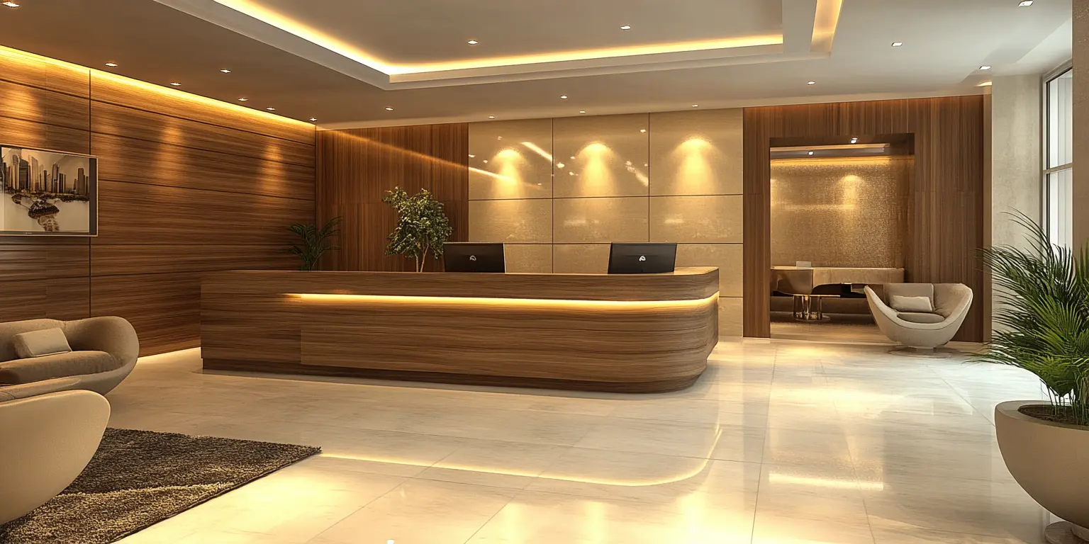 Custom-made Modern Reception Desk Dubai - Iconic Office Furniture Dubai